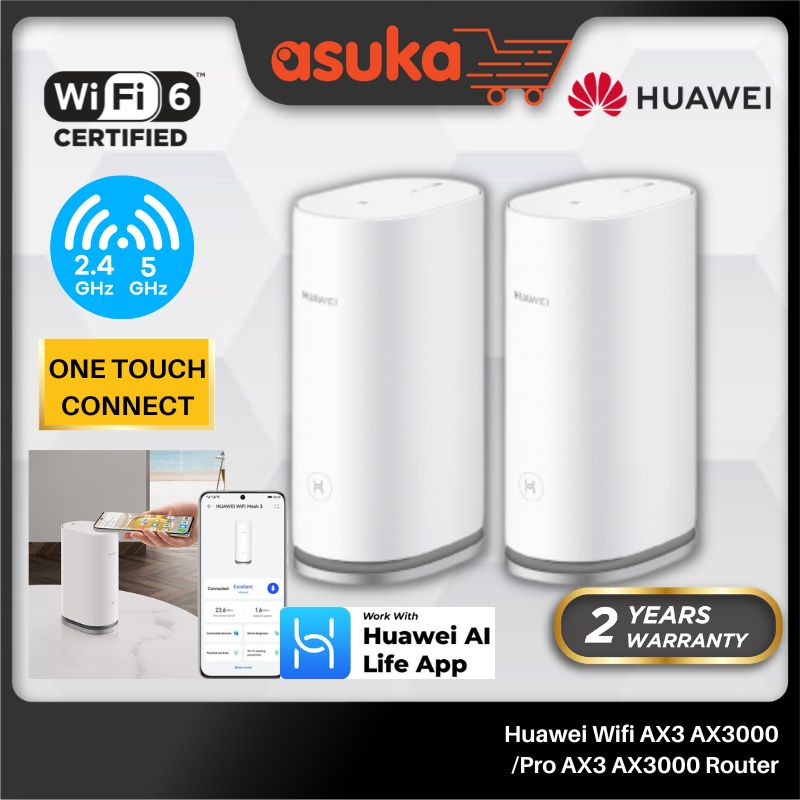 Huawei Wifi Mesh 3 (2 Packs) AX3000 Whole Home Mesh Wi-Fi System ...