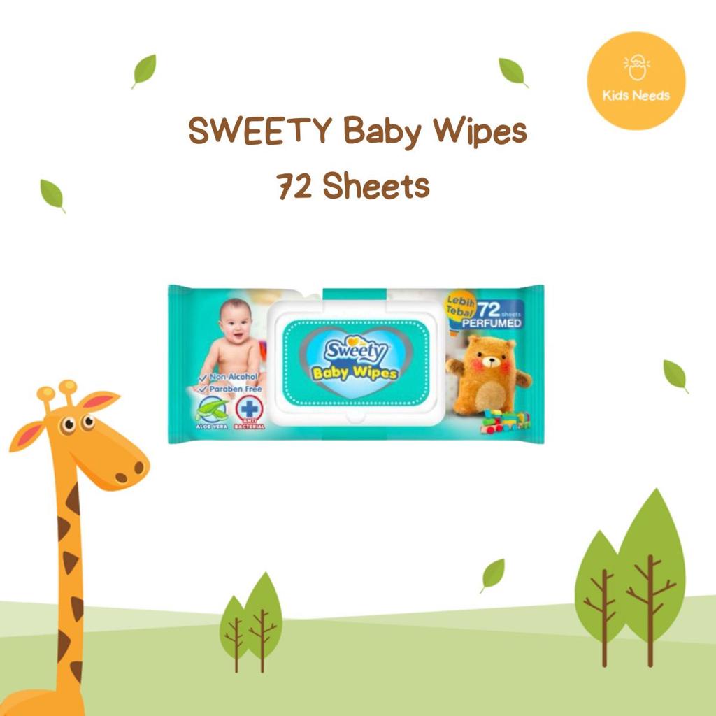 Sweety Baby Wipes Perfumed Baby Wet Tissue 72 Sheets | Shopee Malaysia