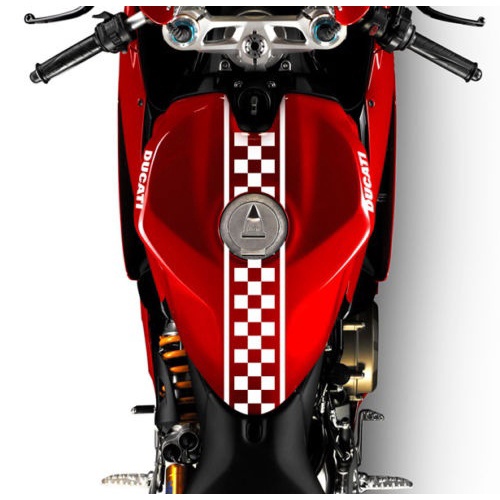 (2) 24" Motorcycle Checkered Racing Decal Sticker Cafe Racer Made ...