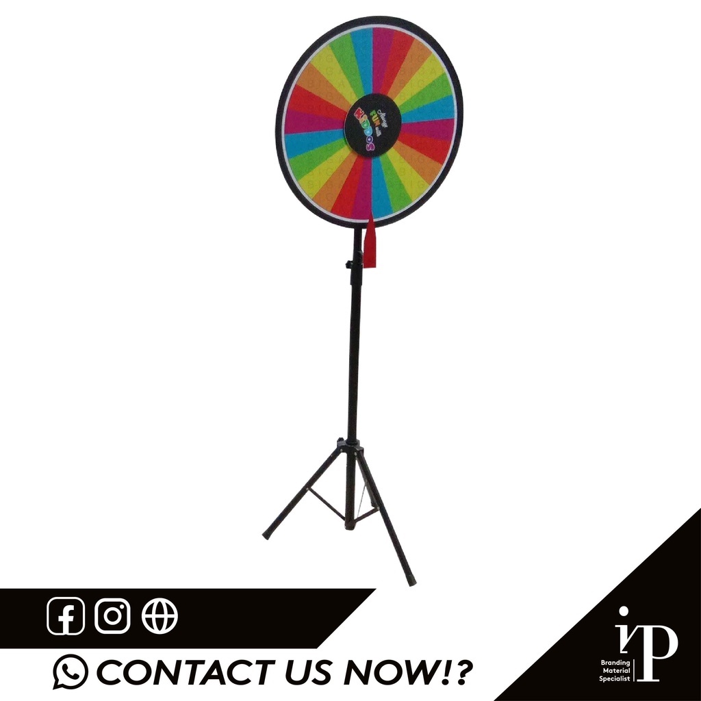 Lucky Draw Wheel Stand / Fortune Wheel / Gift Spin & Win with Printing ...