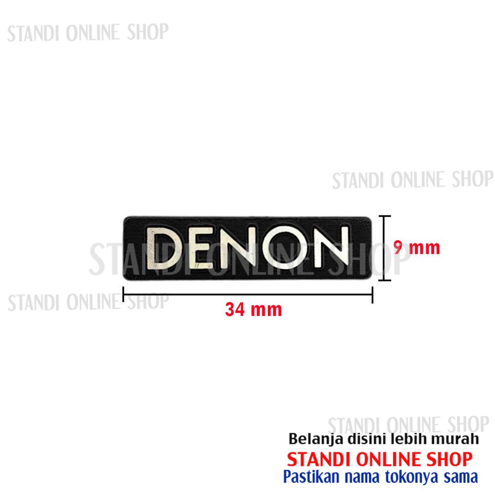 Aluminum Emblem Sticker Decals 3D Denon Logo Audio Speaker | Shopee ...