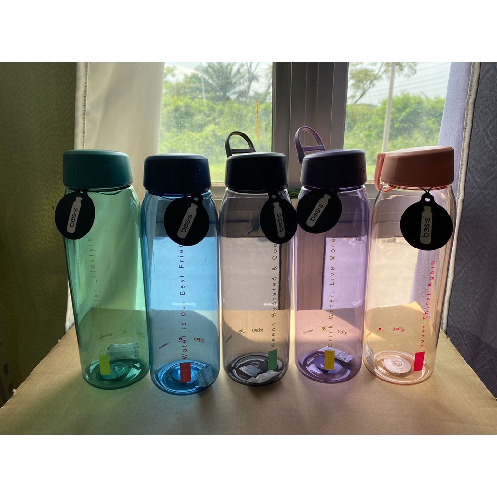 Botol Minuman BOS'S BX100TP 1000ML Tritan Bottle Botol Sport School Office Tritan BPA Free (New ...