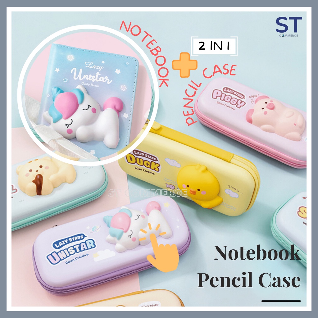 [GIFT SET] Kawaii Cartoon Animal Series Stress Reliever Pencil Case ...