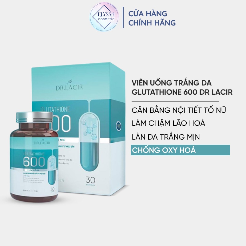 Glutathione 600 Dr Lacir genuine whitening oral tablet reduces dark spots, balances female ...