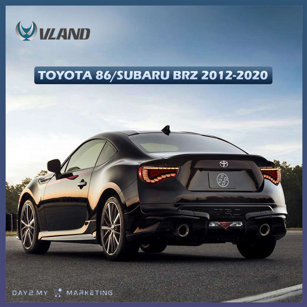 VLAND Toyota 86 GT86 & Subaru BRZ Full LED Tail Lamp Rear Light Dragon Scale 2012-2020 ...