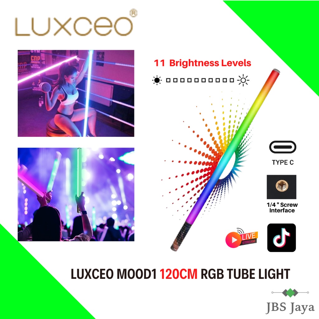 Luxceo Mood1 85cm/ 120cm Atmosphere RGB LED Tube Light Stick Light ...
