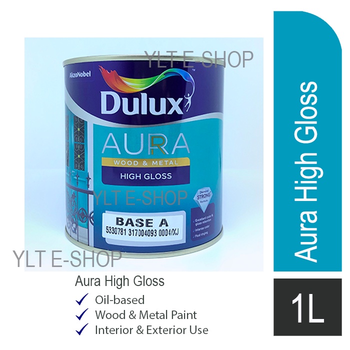 Dulux Aura High Gloss 1L - (Cat Besi Kilat/ Cat Kayu Kilat ) Custom ...