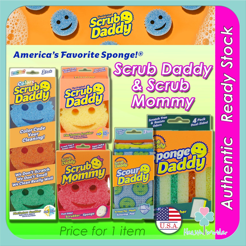 Scrub Daddy Scrub mommy Sponge Set Colors Scratch-Free Sponges for ...