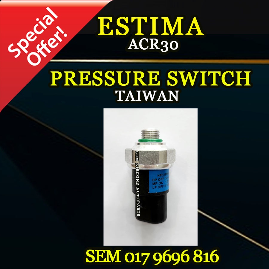TOYOTA ESTIMA ACR30 TAIWAN NEW 4 PIN PRESSURE SWITCH/ SUIS (CAR AIRCOND ...