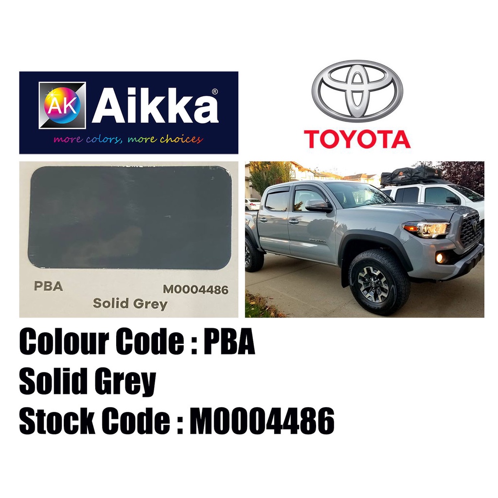 TOYOTA PBA Solid Grey Aikka 2K Paint / Cat Bancuh Kereta Original ...