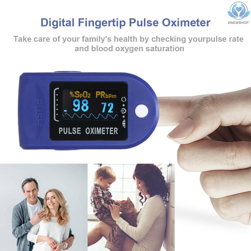 Digital Fingertip Pulse Oximeter LED Display Blood Oxygen Level SpO2 Finger Oximeter Sensor ...