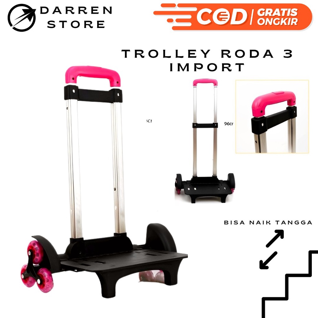 3-wheel Trolley Addition Of School Children's Trolley Bag - 3-wheel ...