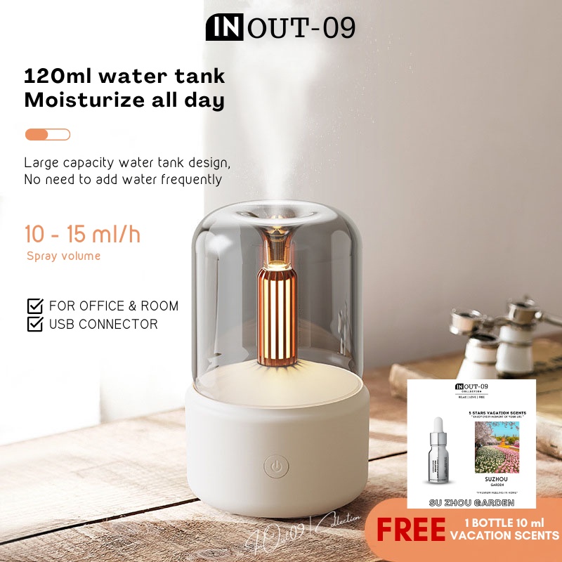 InOut09 Aroma Diffuser Air Humidifier 120ml For Aromatherapy Essential ...