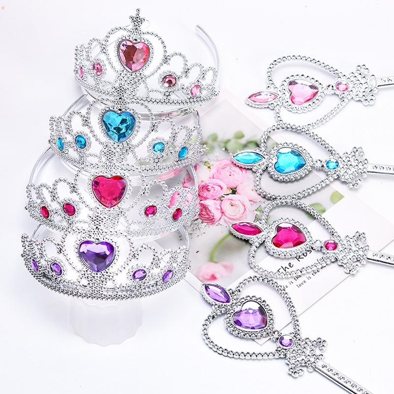 Wfrv Girls Anna Elsa Accessories Gloves Wand Crown Cosplay Snow Queen ...