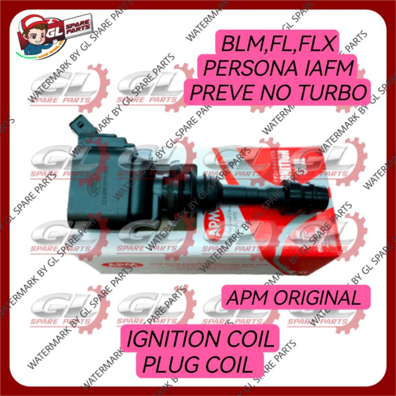 PROTON SAGA BLM FL FLX PERSONA IAFM PREVE NO TURBO IGNITION COIL PLUG ...