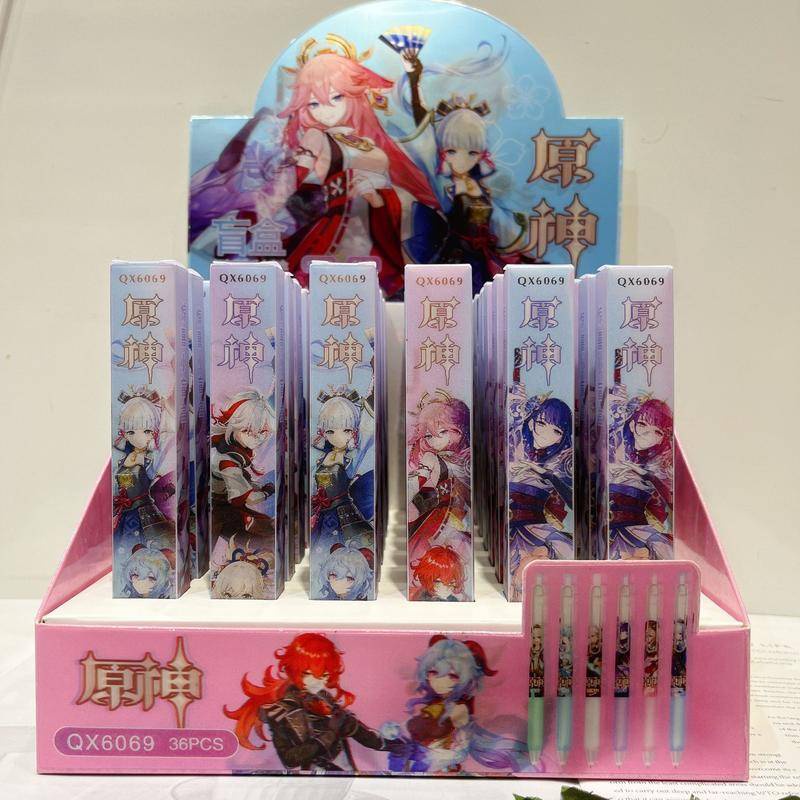 Random 1Pcs Game Genshin Impac Gel Pen Raiden shogun kamisato ayaka ...