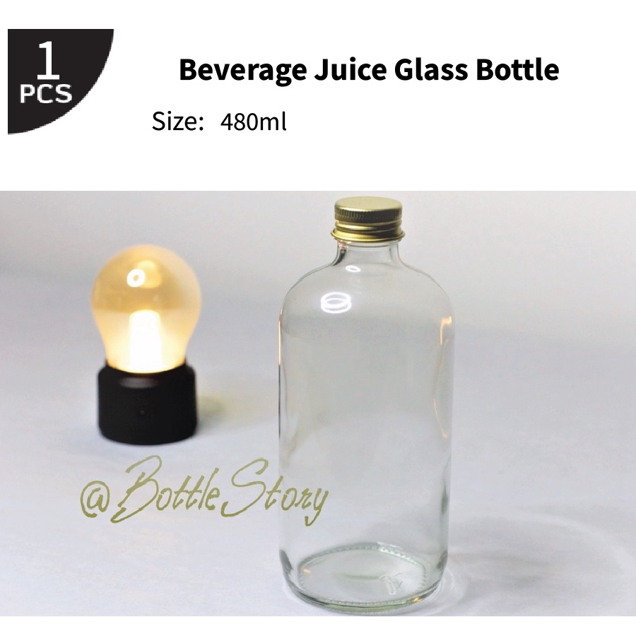 Air Tight Glass Bottle Storage Container Bottle Kaca Bekas Minuman ...