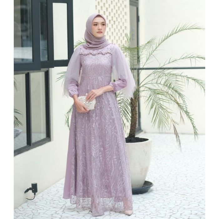 Wedding hummaria dress / bridesmaid / pre-wedding / graduation gamis ...