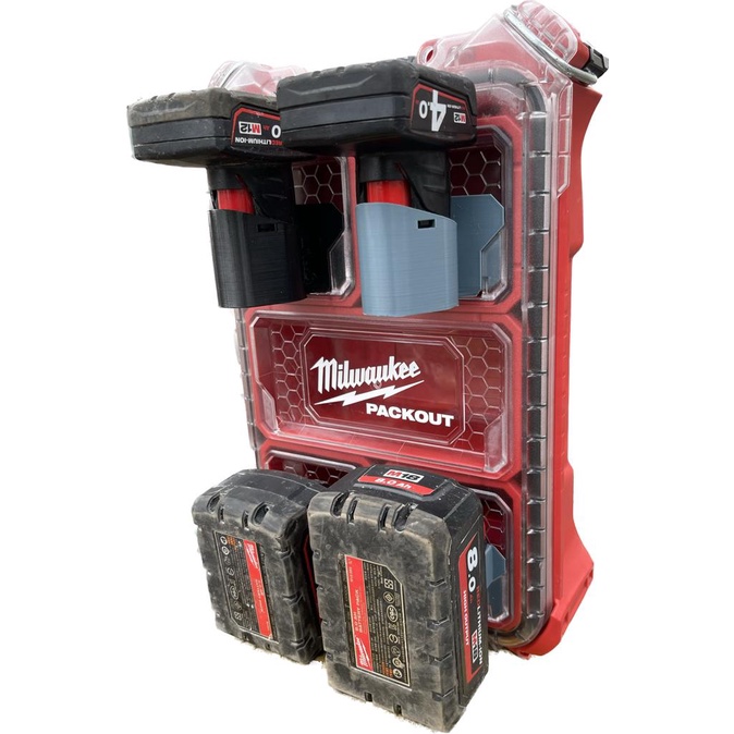 Milwaukee M12 & M18 PACKOUT Battery Mount/Holder. Battery Not Included ...