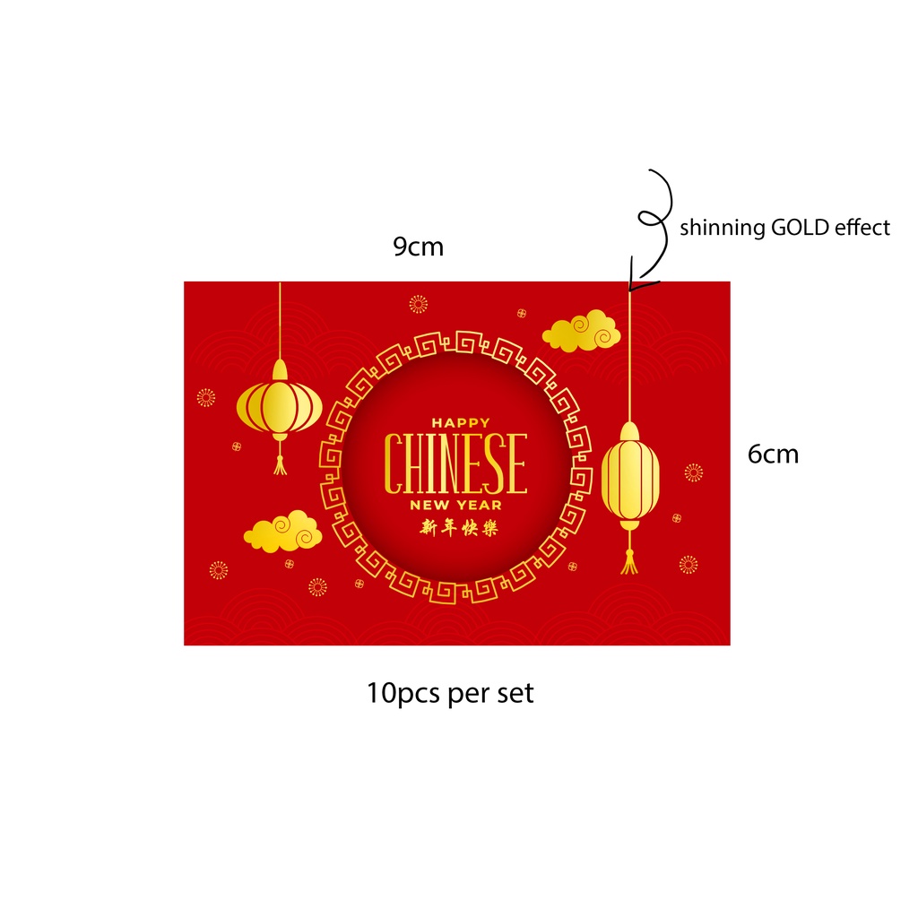 【READY STOCK】CNY Mini card 10pcs Greeting Cards CNY Gift Card Label ...