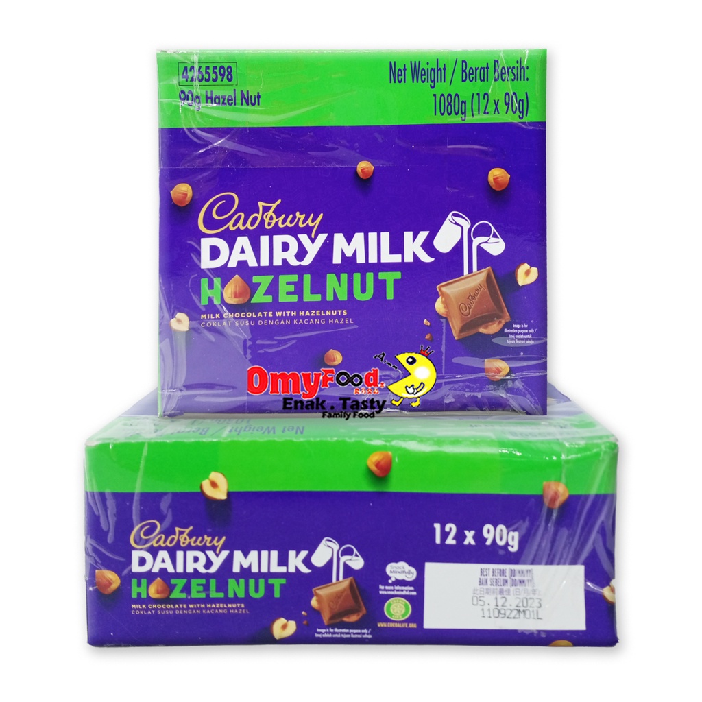80g-85g x 12pcs (1box) Cadbury Dairy Milk Chocolate [Plain/Fruit & Nut ...