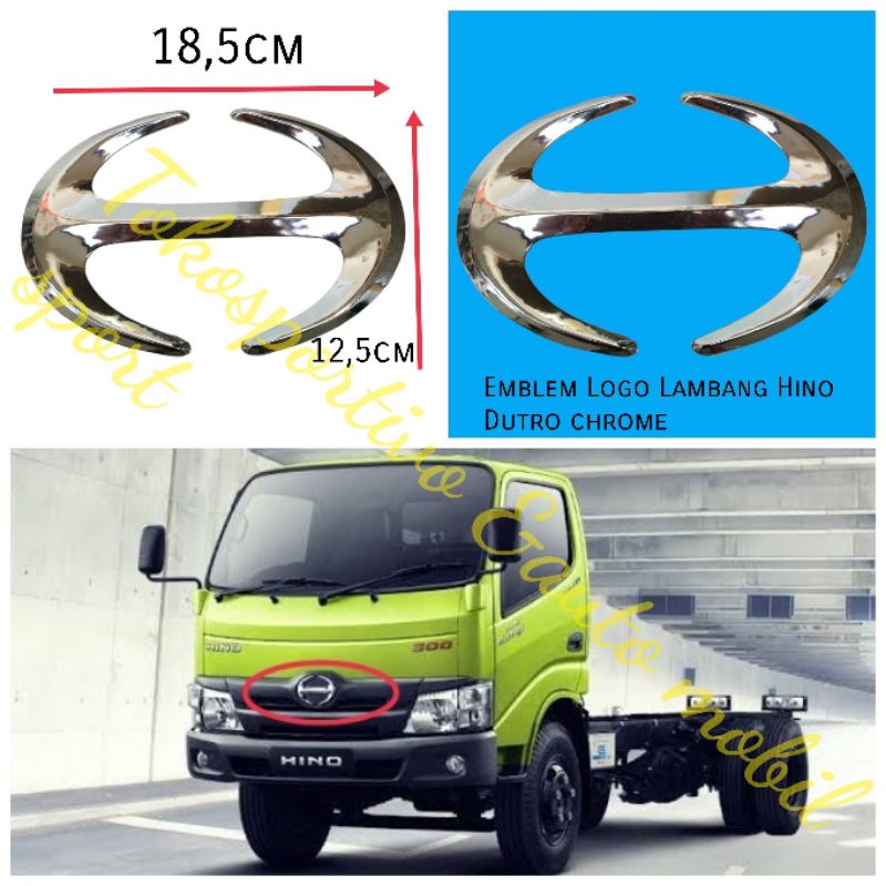Hino DUTRO CHROME FRONT GRILLE LOGO EMBLEM 18,5CM | Shopee Malaysia
