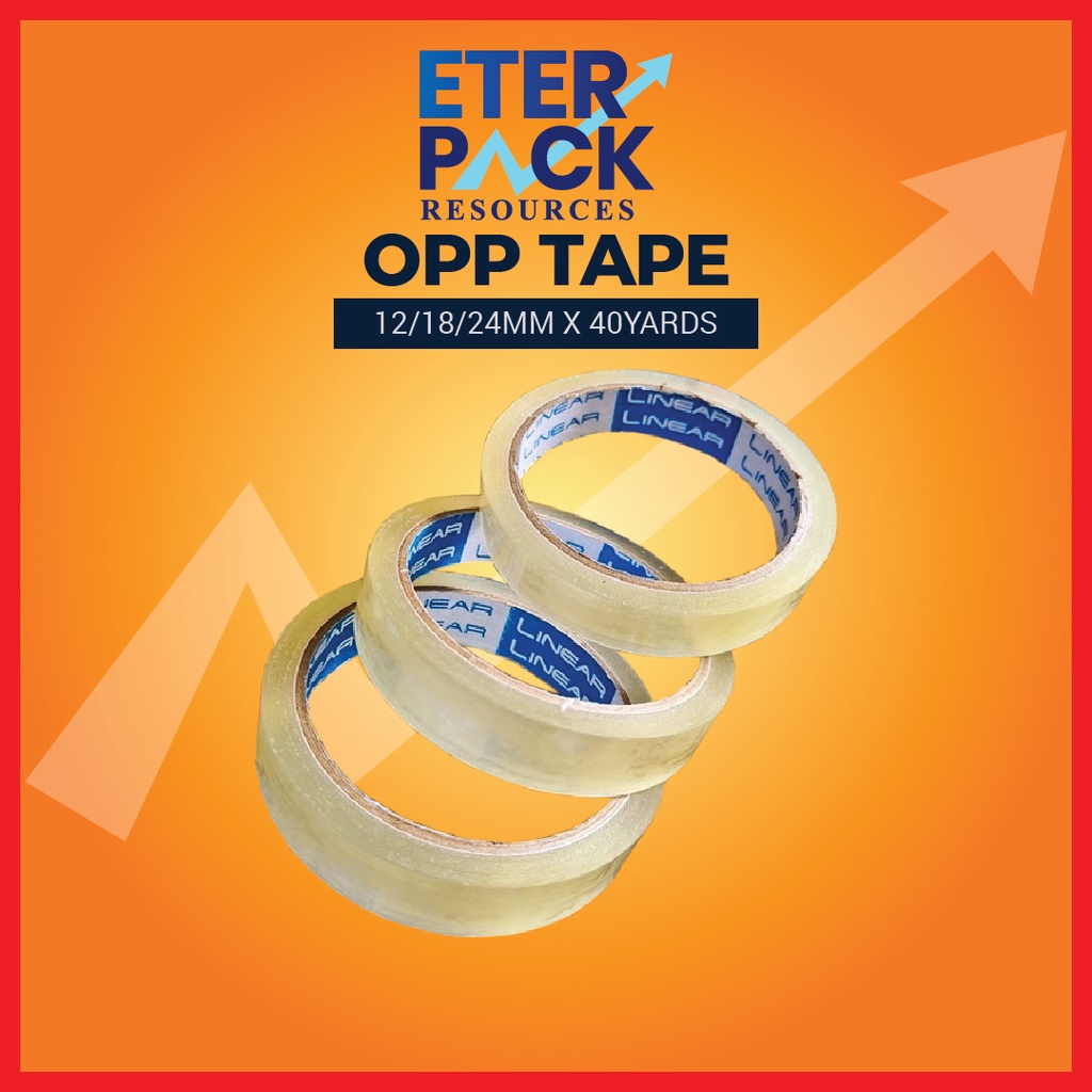 Opp Tape 12/18/24mm X 40yards clear | Shopee Malaysia