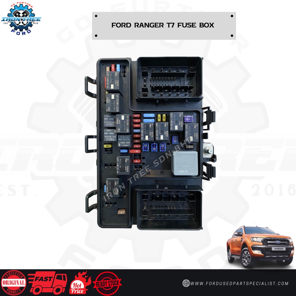 Genuine Ford Ranger T7 Fuse Box (Original Used)>JB3T-14D068-BB & EB3T ...