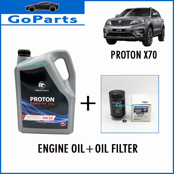 Proton X70 engine oil (5liter) + oil filter service package | Shopee ...