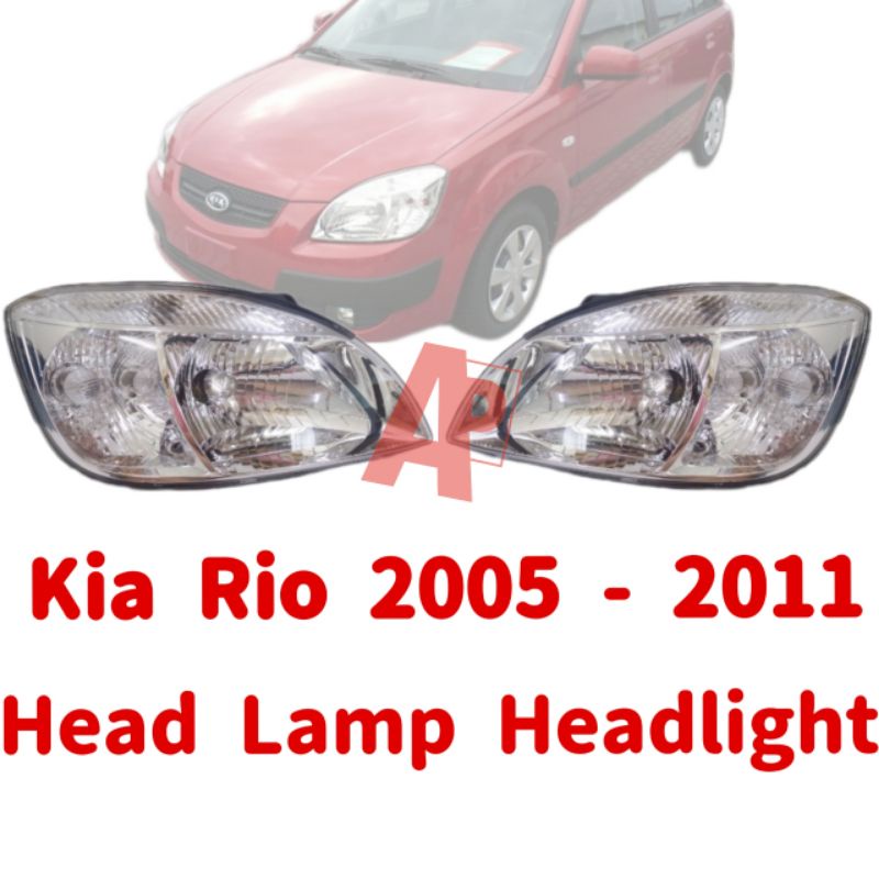 Kia Rio 2005 - 2011 Head Lamp Headlight New Left and Right | Shopee ...