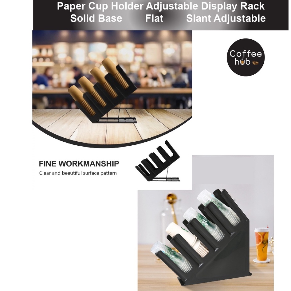 (Ready Stock)Coffee Shop Paper Cup Holder Adjustable Display Rack ...