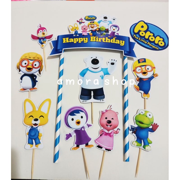Cake Topper/Birthday Cake decoration Topper/Pororo character Topper ...