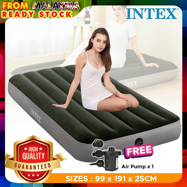 INTEX 64107 (+Pump) 0.99M DURA-BEAM Standard Fiber-Tech Inflatable Air ...