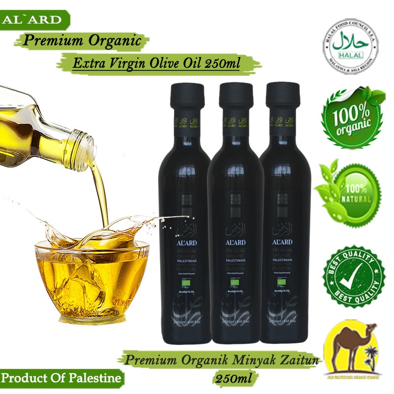Al`Ard Palestinian Premium Organic Extra Virgin Olive Oil 250ml | Shopee Malaysia