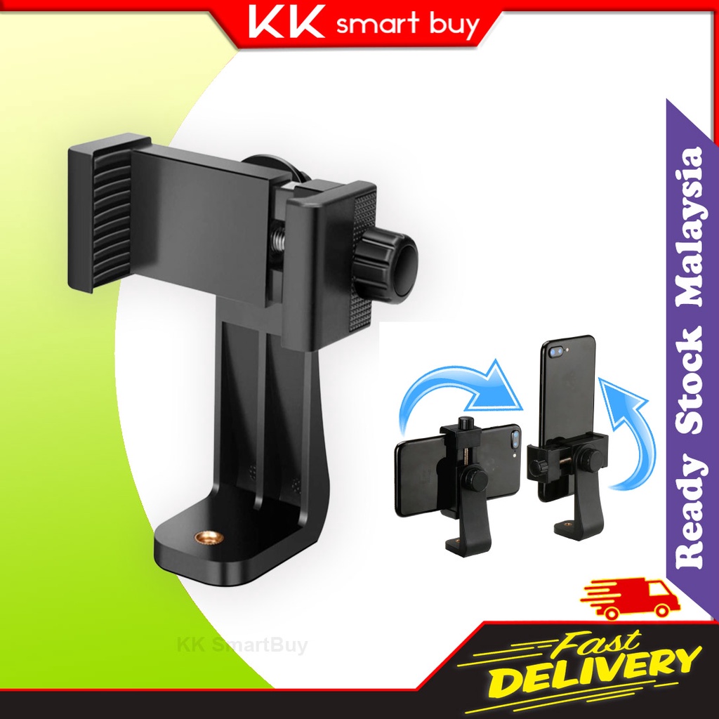 Phone Holder for Tripod Selfie Stick Mount Adapter Smartphone Clamp for ...
