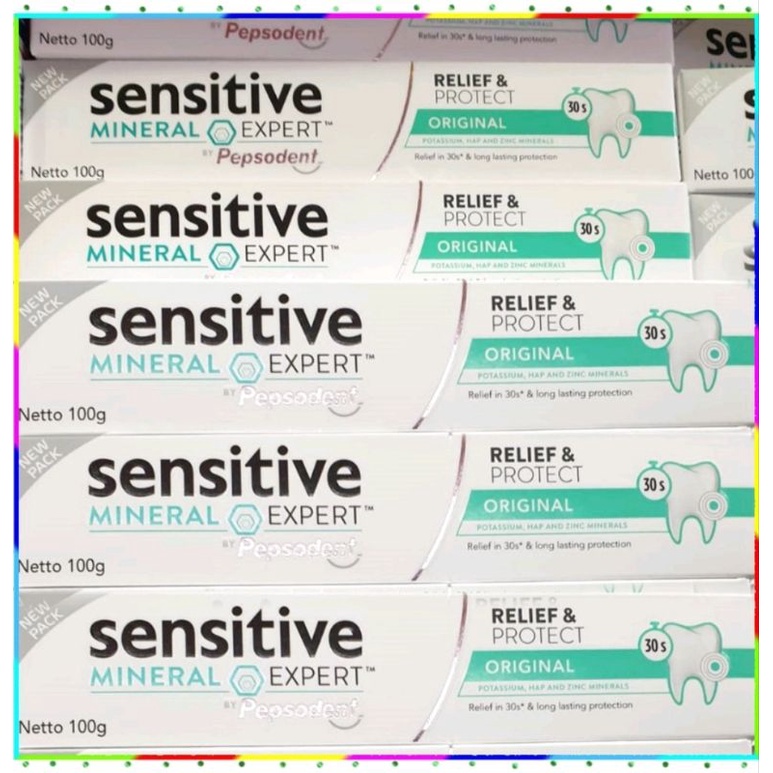 Original Pepsodent relief and protect Toothpaste 100gr sensitive expert ...