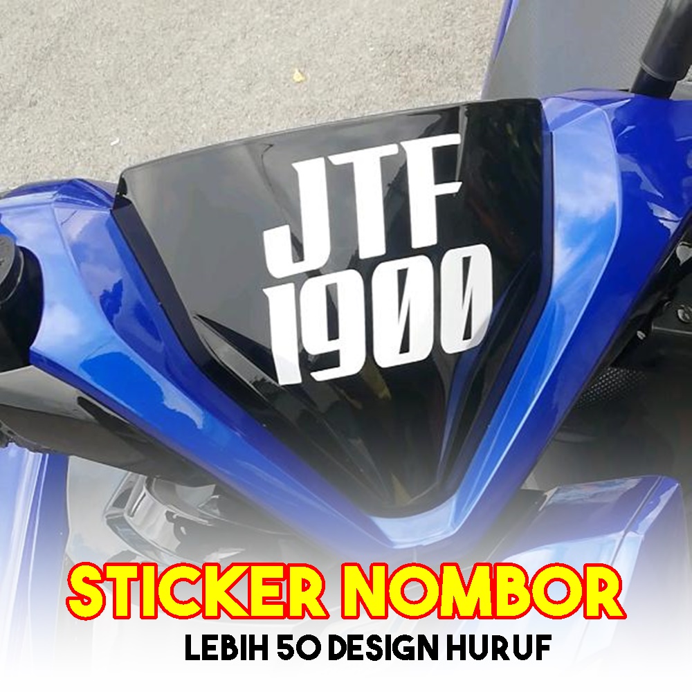 Nombor Plate Stickers Mudah Pasang Tampal Coverset Mudgat Motor Stiker ...