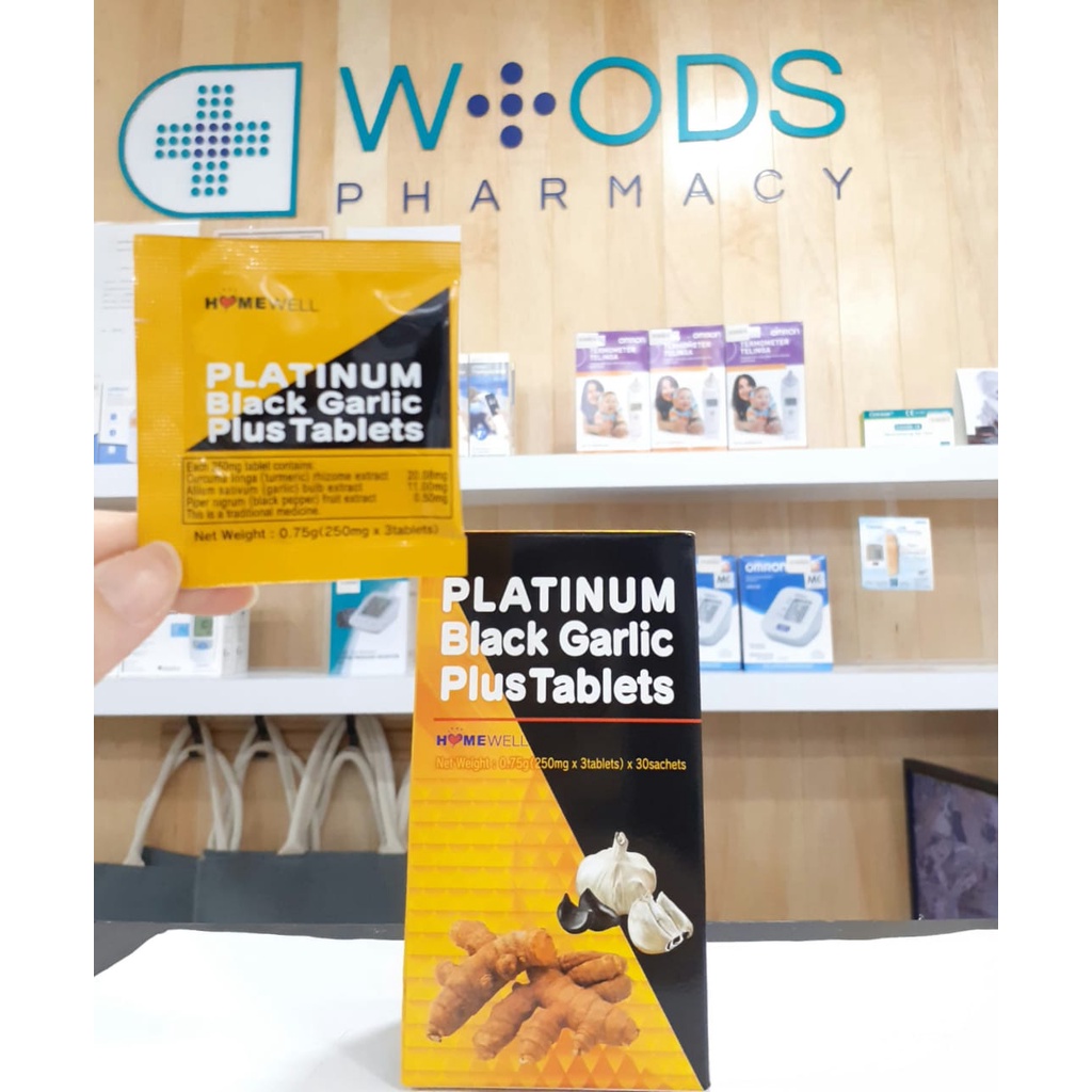 WOODS PHARMACY PLATINUM BLACK GARLIC PLUS TABLETS ( EXP : 21 / 06 ...