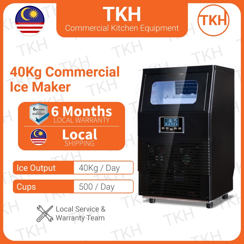 Commercial 40kg Ice Maker (2 Water Input) Machine Ais | Shopee Malaysia