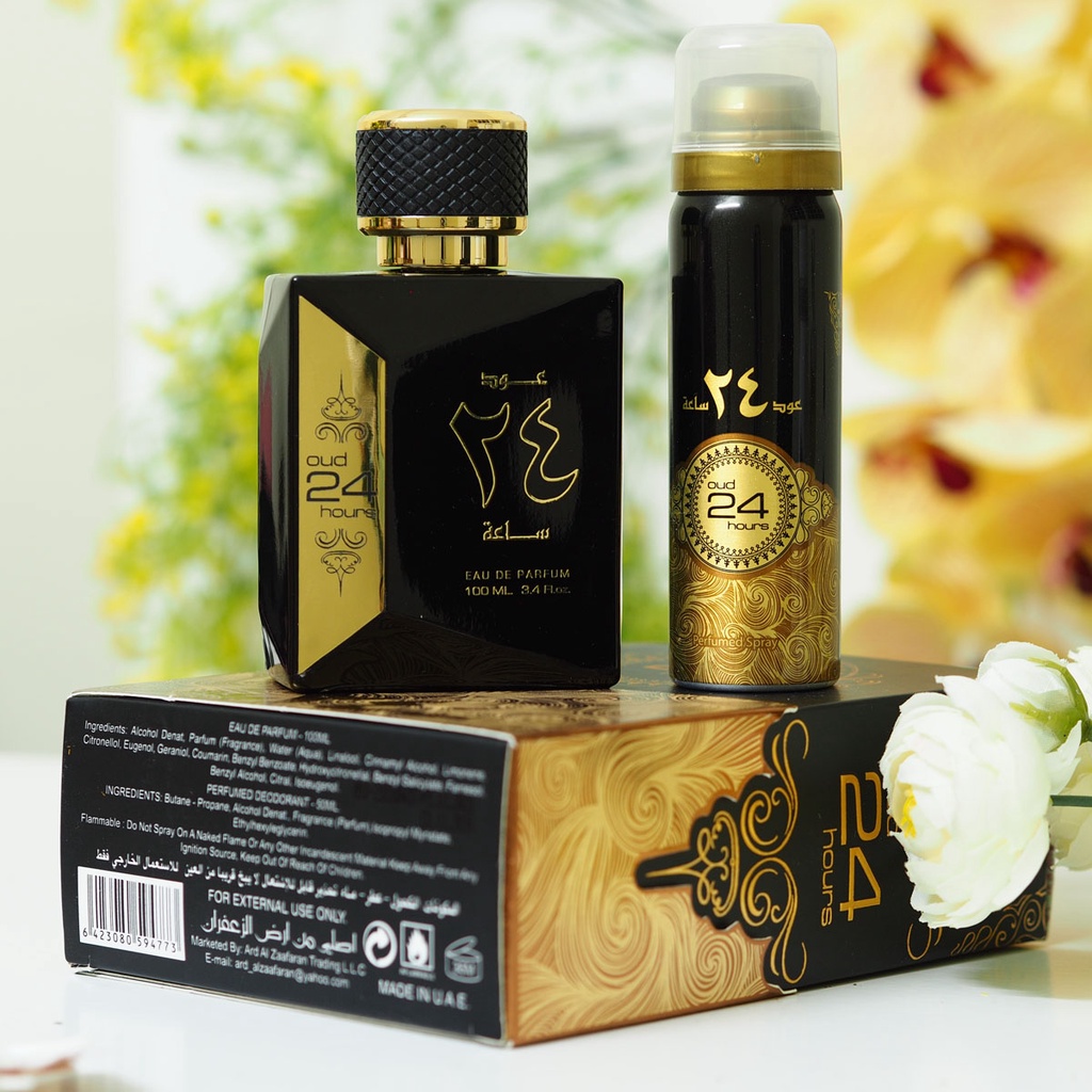 🌟 Original Ard Al Zaafaran 3D Sticker 🌟 Oud 24 Hours 100ml Eau de ...