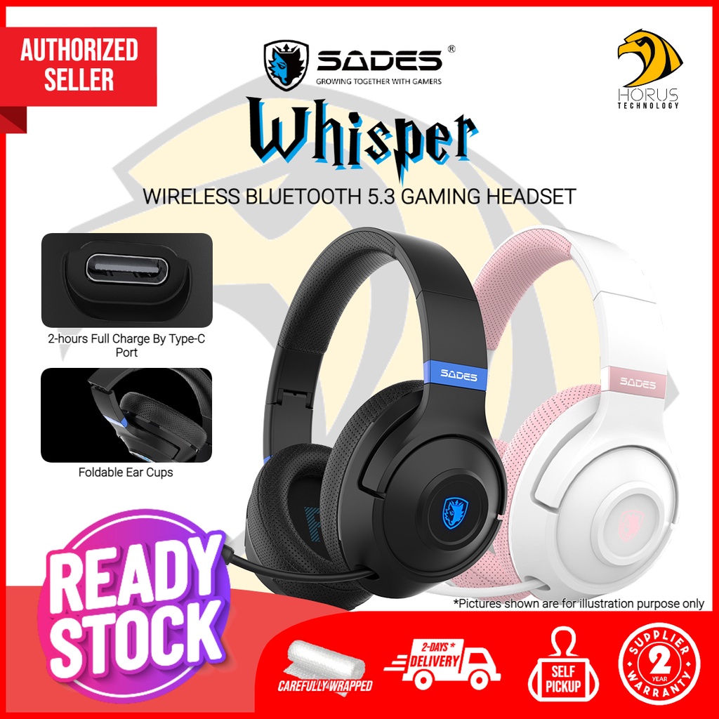 Sades Whisper Wireless Bluetooth 5.3 Gaming Headset | Shopee Malaysia