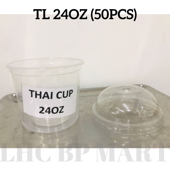 TL DISPOSABLE 24OZ (700CC) PLASTIC CUP WITH DOME LID / CAWAN PLASTIK ...