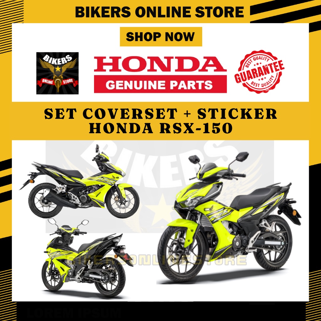 Set Coverset + Sticker Honda RSX150 100% Original Boon Siew Honda BSH ...