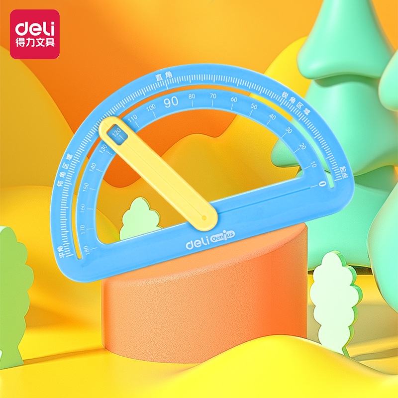 Deli Angle Learning Protractor Movable Angle Teaching Protractor 180 ...