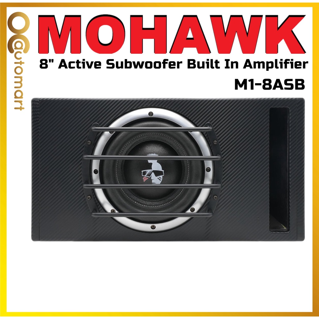 Mohawk 8" inch M1 Series Active Sub Woofer M1-8ASB Double Coil Super ...