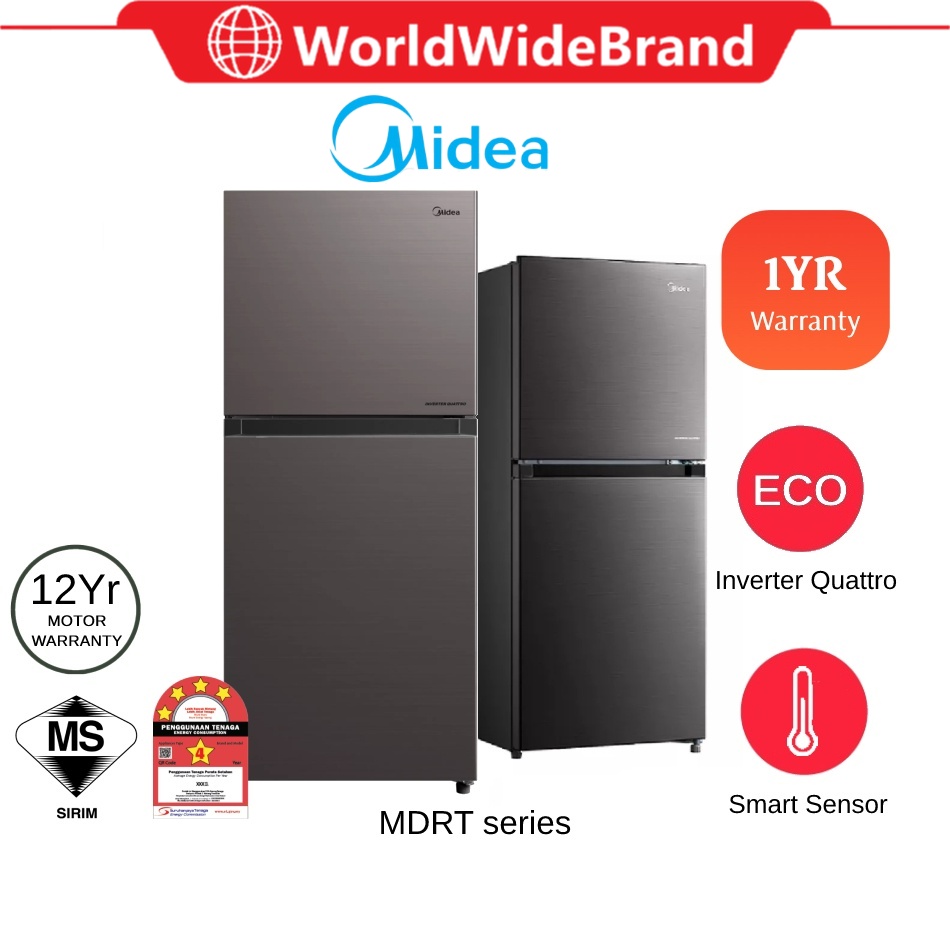 [SAVE 4.0] Midea 280L Inverter Quattro Top Mount Refrigerator ...