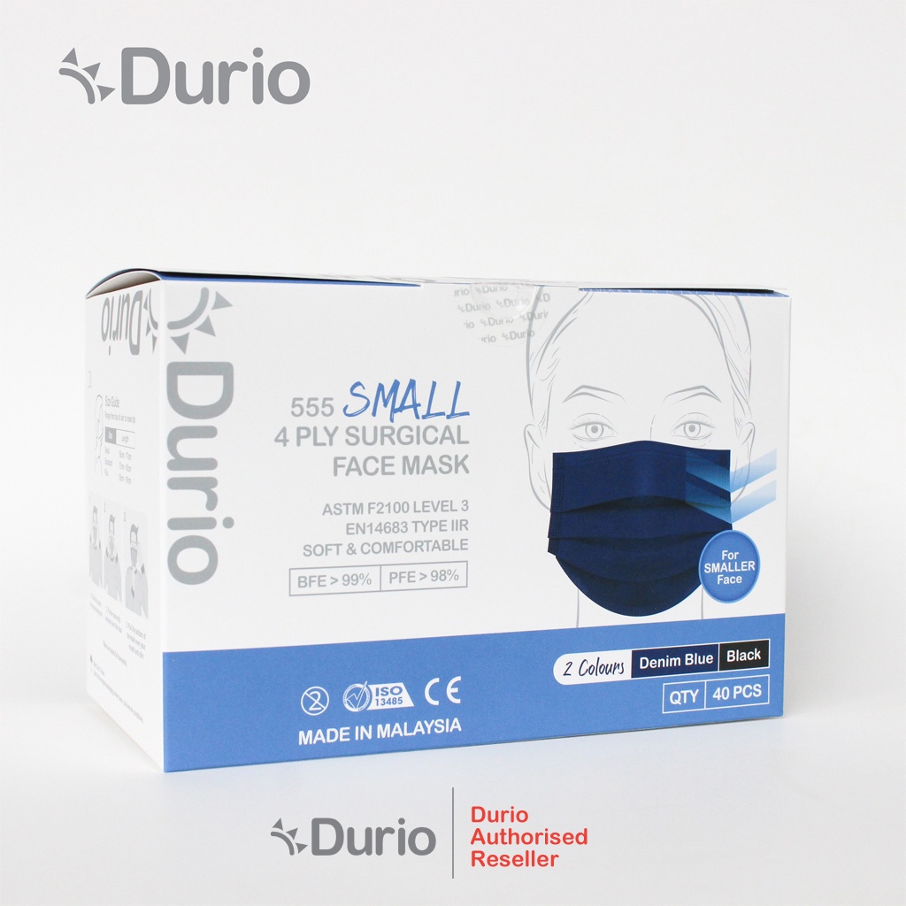 Durio Authorised Reseller Durio 555 Small 4 Ply Surgical Face Mask For ...