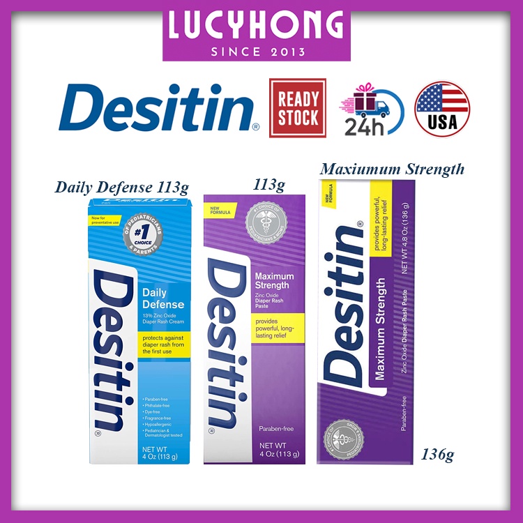 Desitin Maximum Strength Original Diaper Rash Paste Baby Cream/ Daily ...