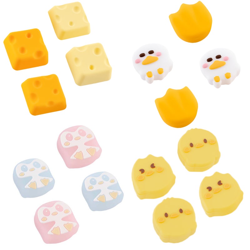 New Lovely Silicone Soft Thumb Stick Grip Cap Joycon Protective Cover ...