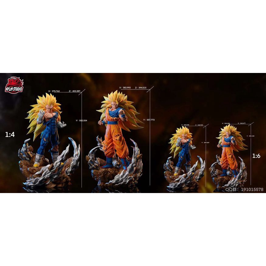 Kylin Studio - Dragon Ball Series 001 002 - SET SS3 Goku & SS3 Vegeta ...